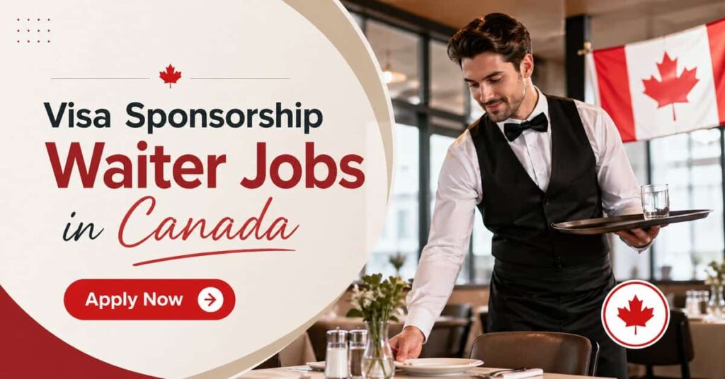 Visa Sponsorship Waiter Jobs in Canada 2026
